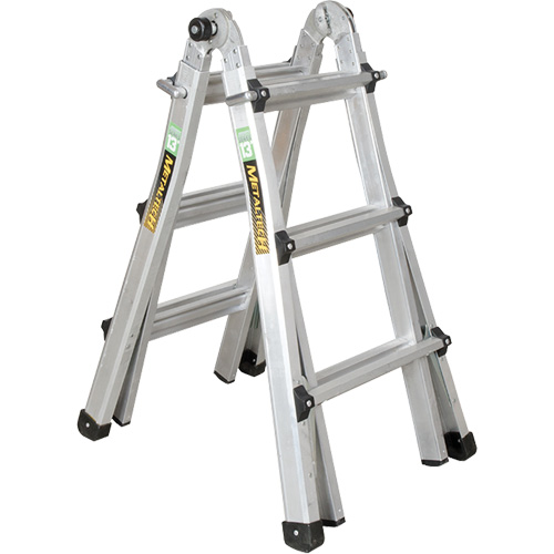 Metaltech Telescoping Multi-Position Ladder, 2.916' - 9.75', Aluminum ...
