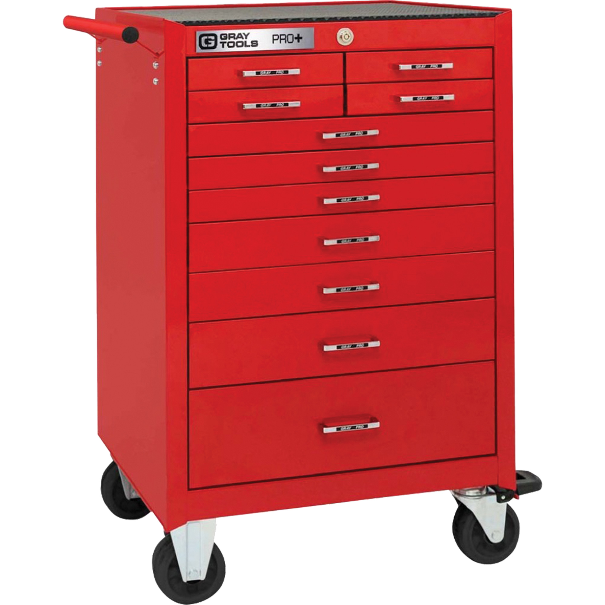 Gray Tools PRO+ Series Roller Cabinet, 11 Drawers, 26" W x 19" D x 42 ...
