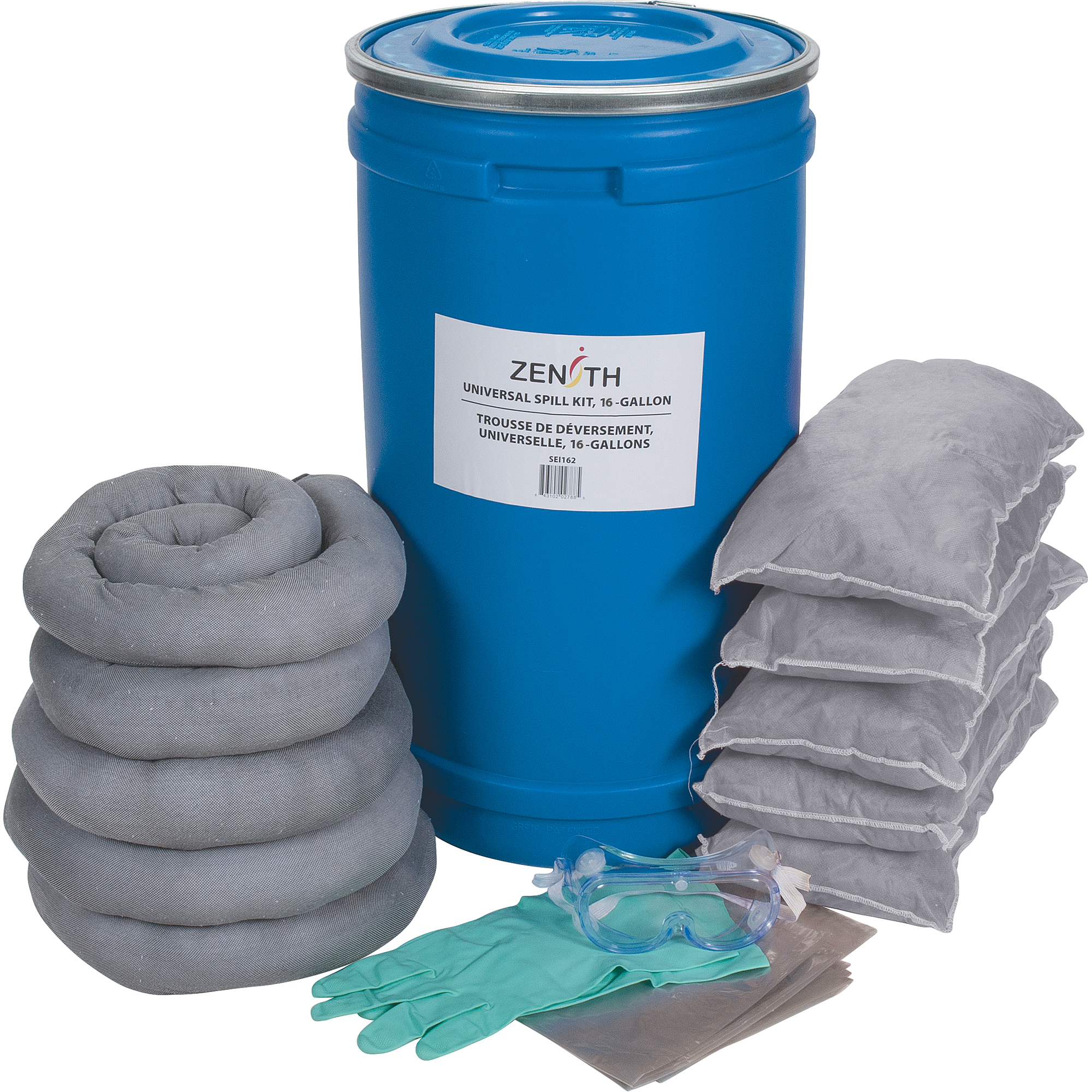 Zenith Safety Products Spill Kit, Universal, Pail, 16 US gal ...