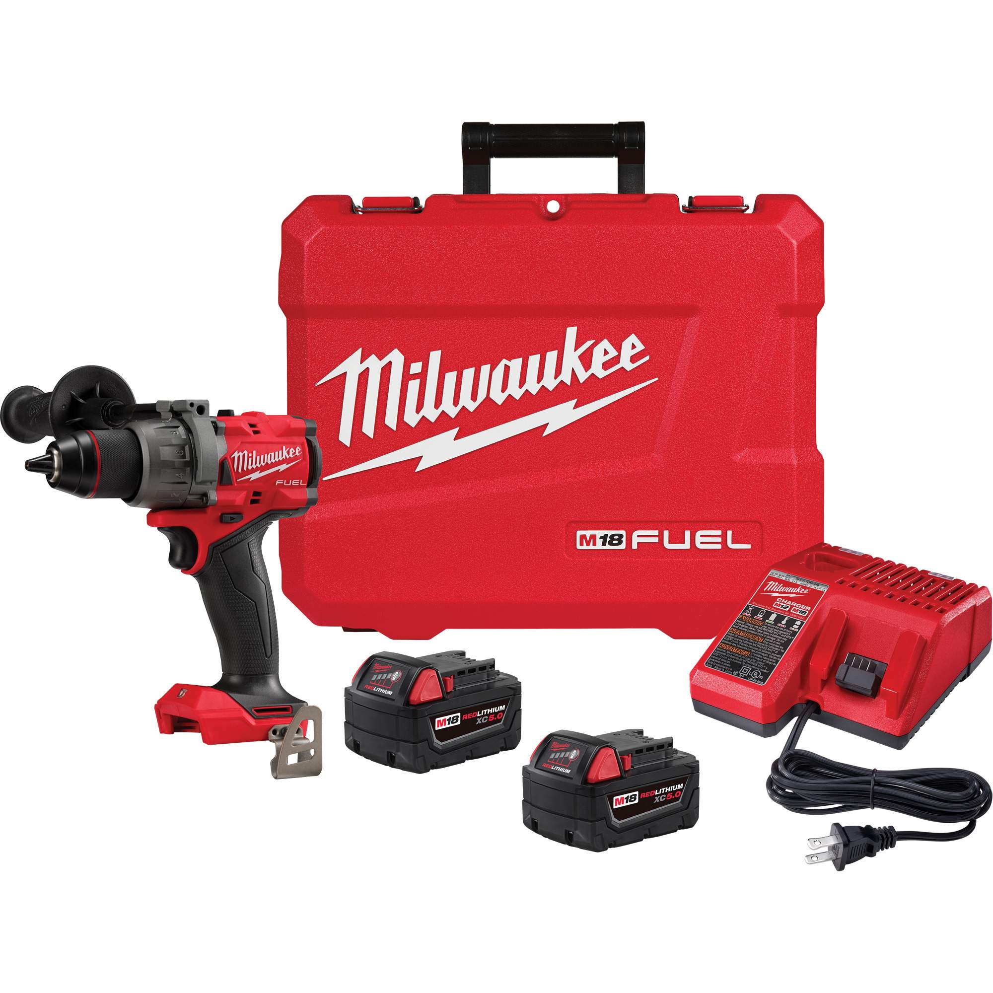 Milwaukee M18 Fuel Drill/Driver Kit, Lithium-Ion, 18 V, 1/2" Chuck ...