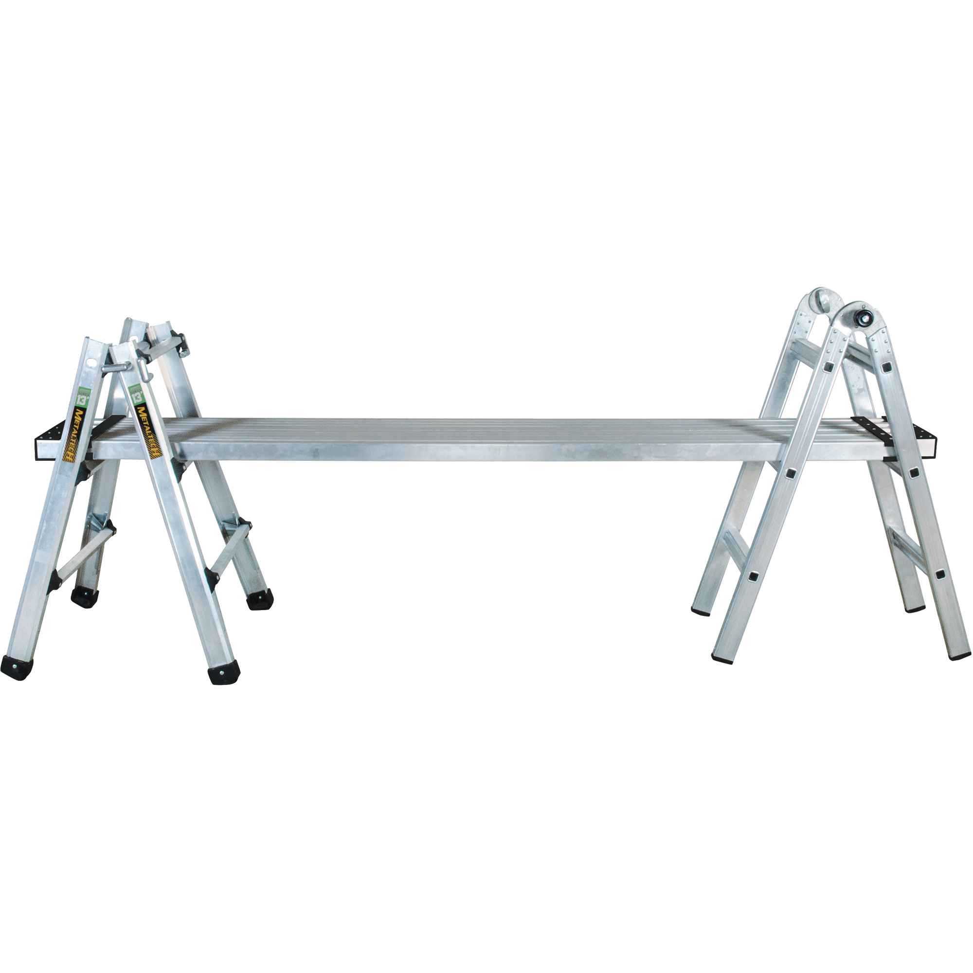 Metaltech Telescoping Multi-Position Ladder, 2.916' - 9.75', Aluminum ...